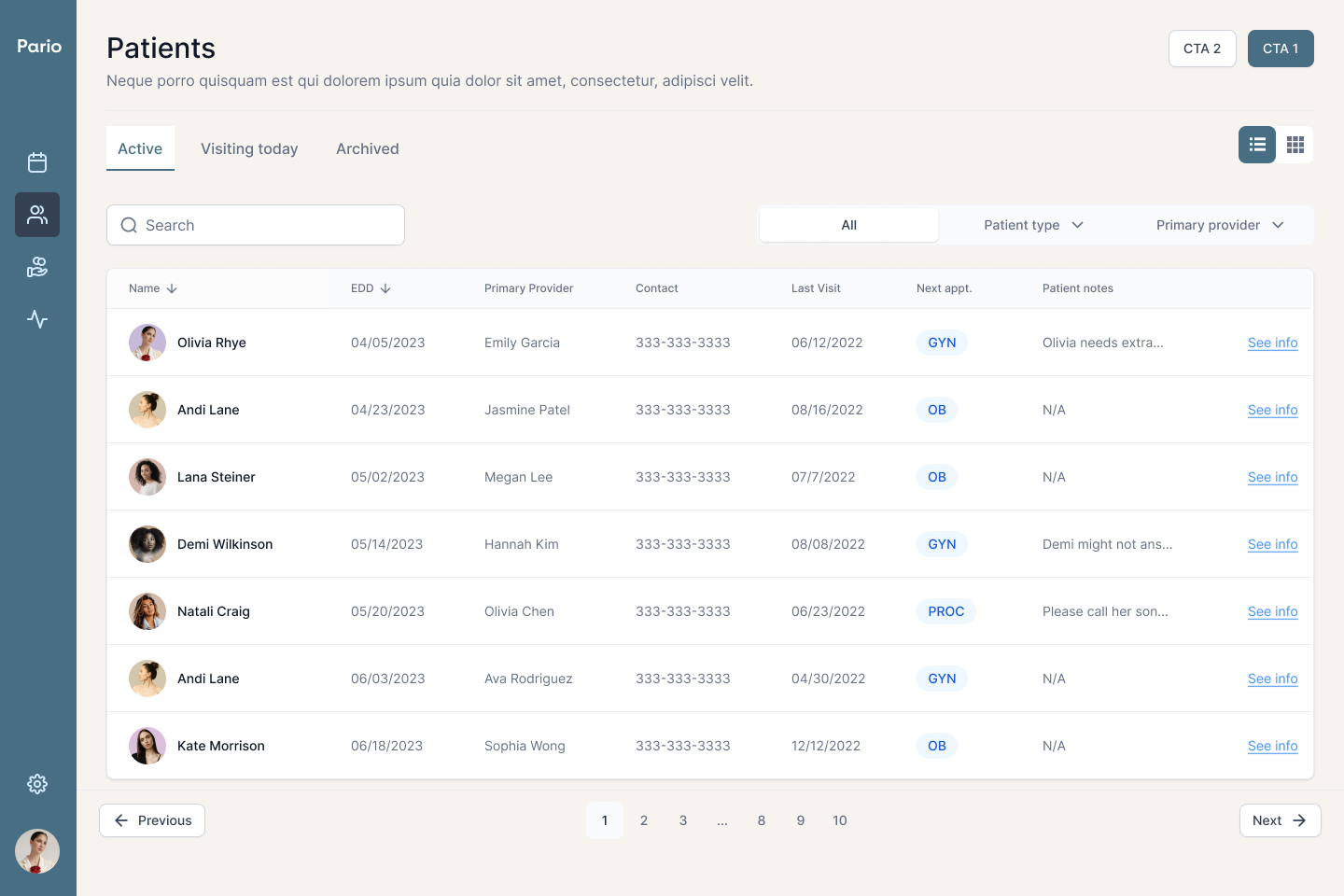 Pario - EMR for Women's Health